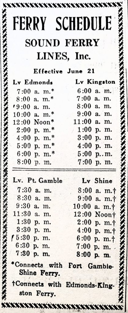 100 years of Edmonds-Kingston ferry service: Part 3 - October 1923-1925 ...