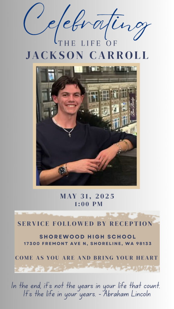 Jackson Carroll: Memorial service May 31 at Shorewood High School ...