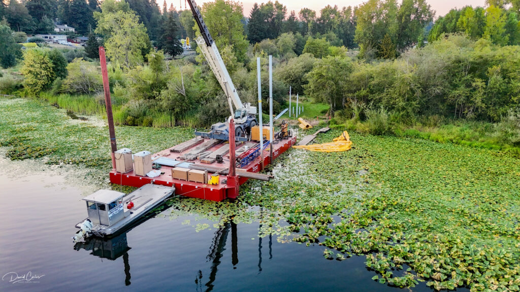 Scene in Mountlake Terrace: Lake Ballinger Park Viewing Platform and ...