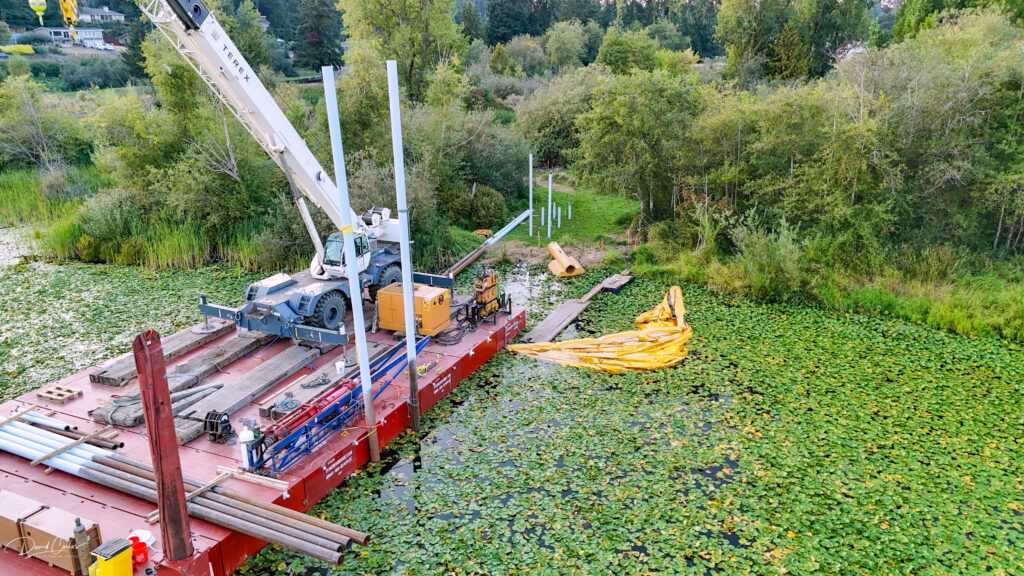 Scene in Mountlake Terrace: Lake Ballinger Park Viewing Platform and ...