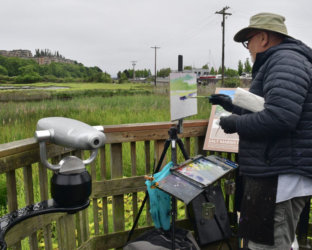 Scene in Edmonds: Plein air at the marsh - My Edmonds News
