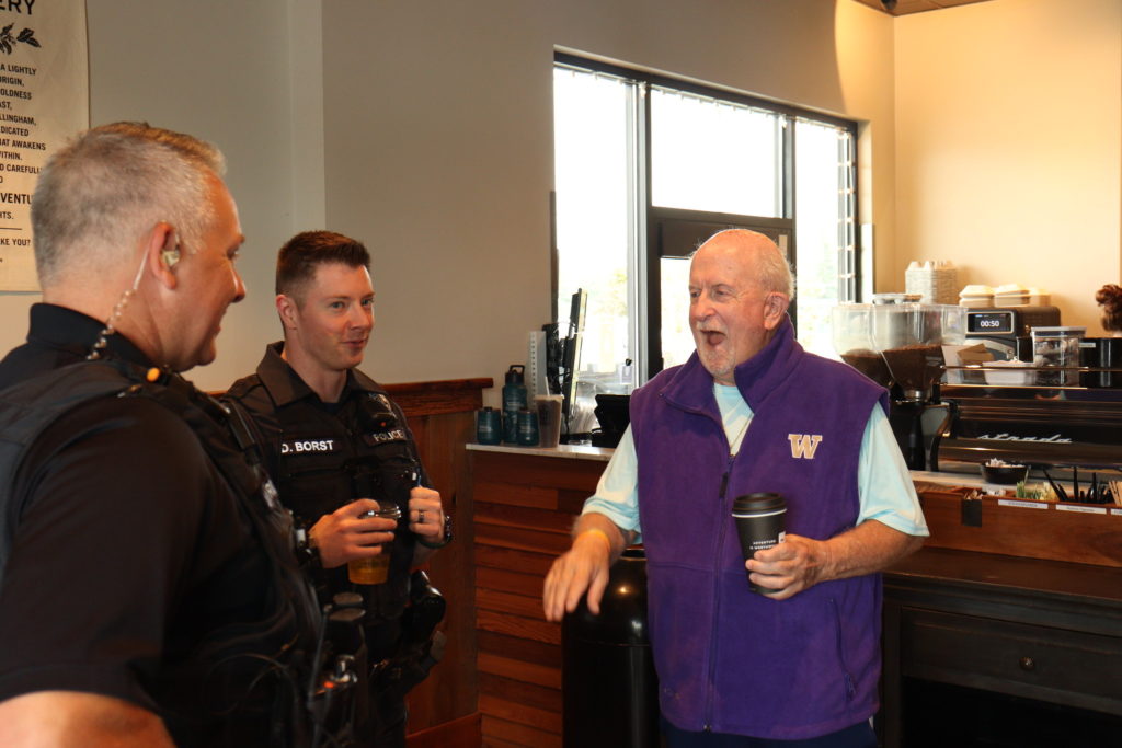 Edmonds Coffee With A Cop travels to Highway 99's Woods Coffee - My ...