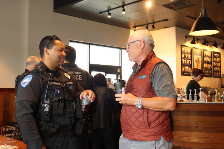 Edmonds Coffee With A Cop travels to Highway 99's Woods Coffee - My ...