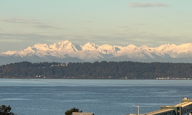 Scene in Edmonds: Snow-covered Olympics - My Edmonds News