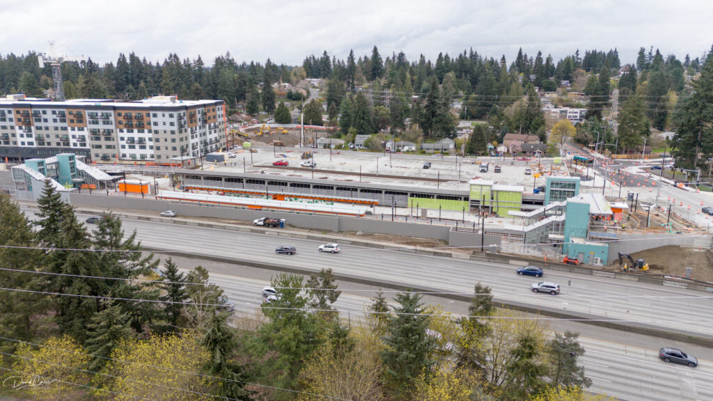 The Shoreline North/185th Link Light Rail station, looking east, 4-5-24 ...