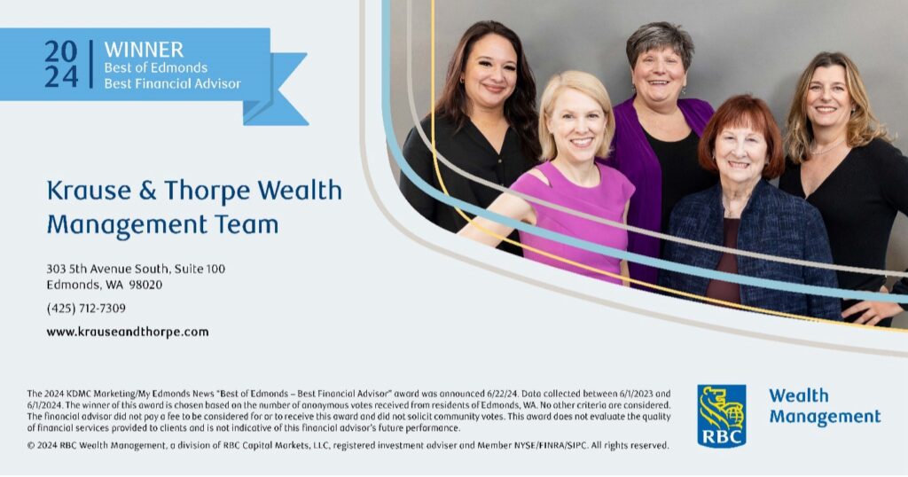 Sponsor spotlight: Krause & Thorpe win Best of Edmonds – Best Financial ...