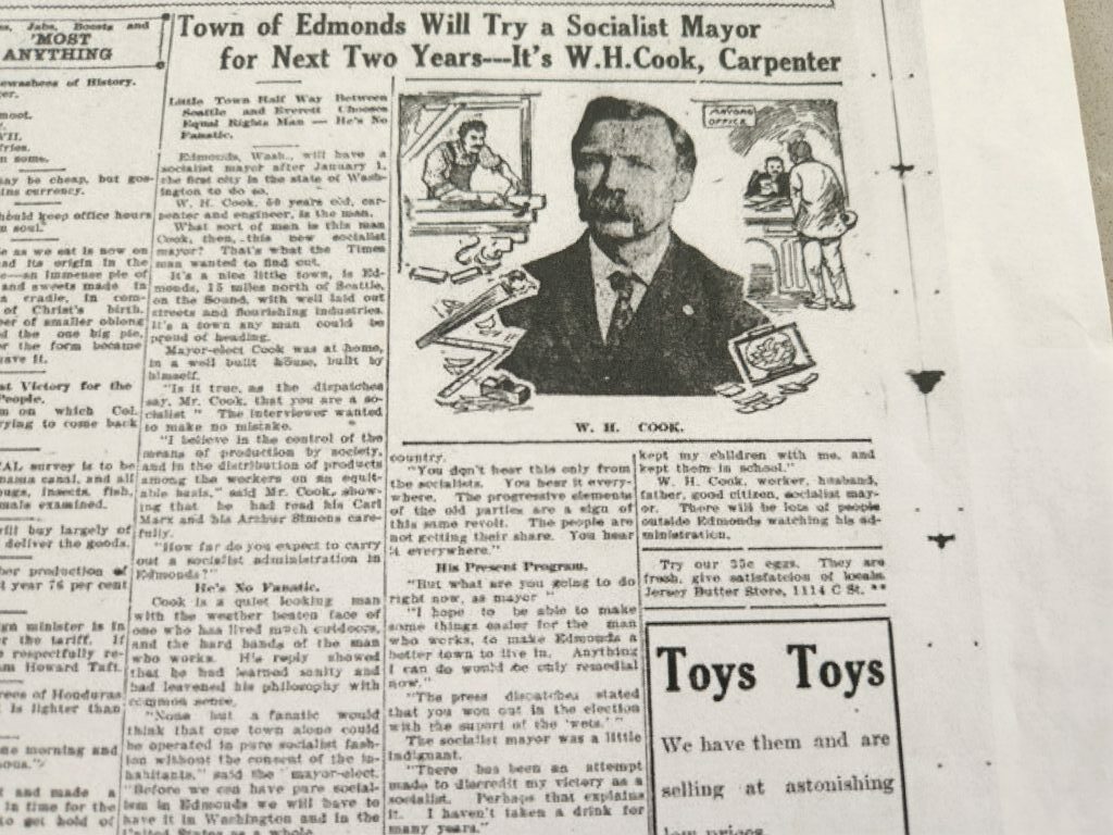 In Days Gone By: Edmonds’ Socialist Mayor W. H. Cook - My Edmonds News