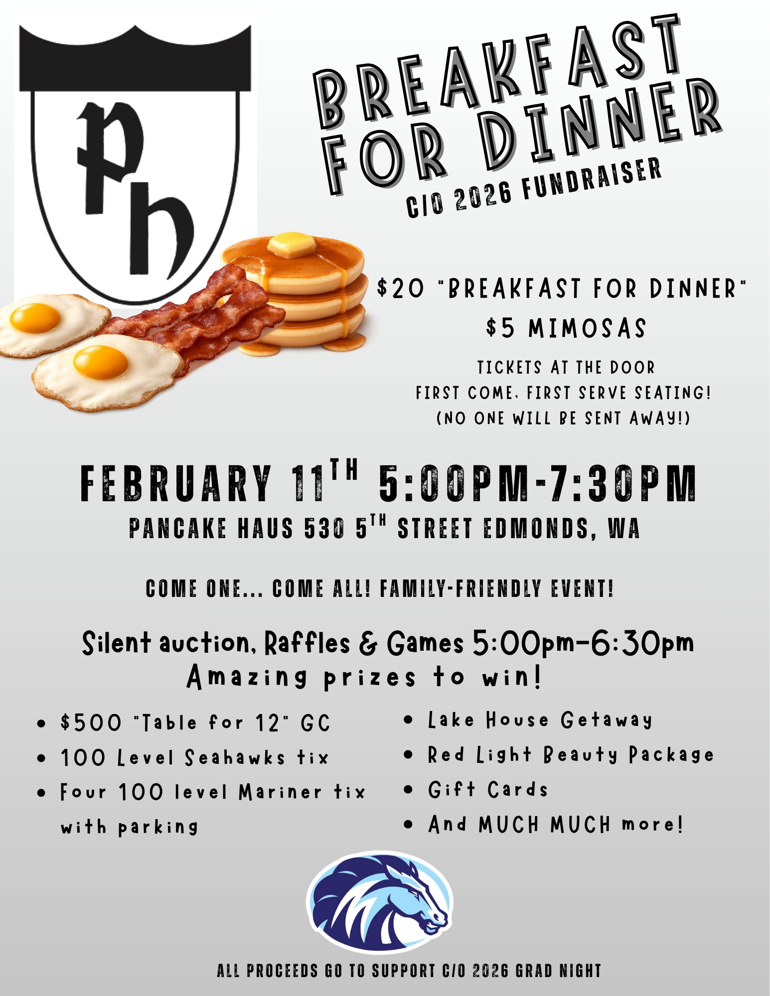 Save the date: Meadowdale HS grad night fundraiser at Pancake Haus Feb ...