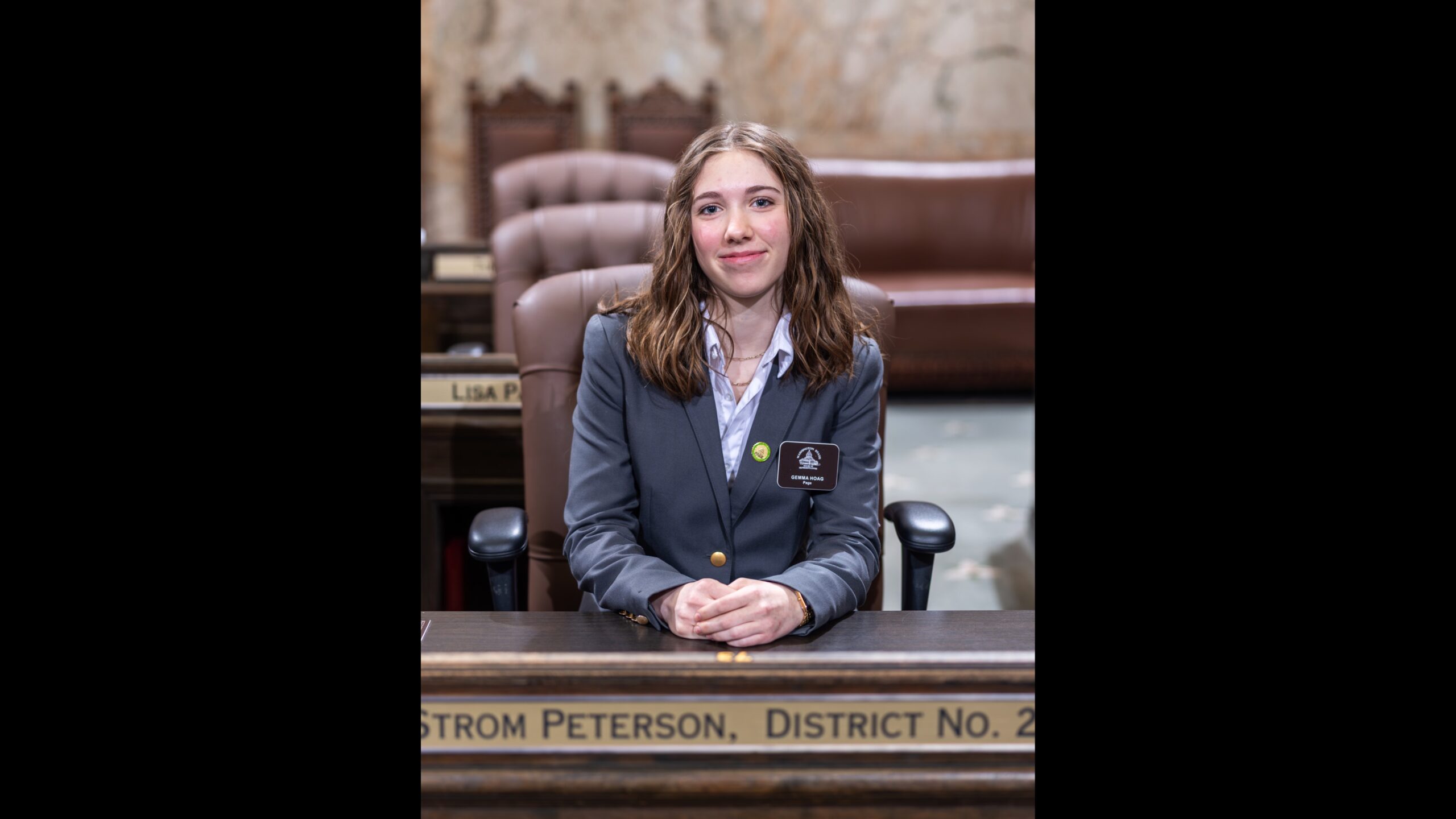 Gemma Hoag serves as page for Rep. Strom Peterson - My Edmonds News